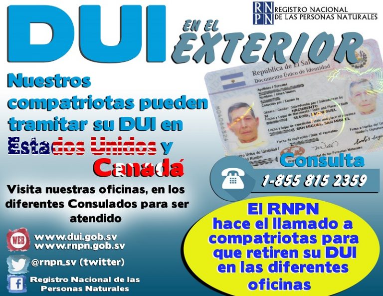 Consulado de El Salvador en Toronto invita a obtener Documento Único de ...